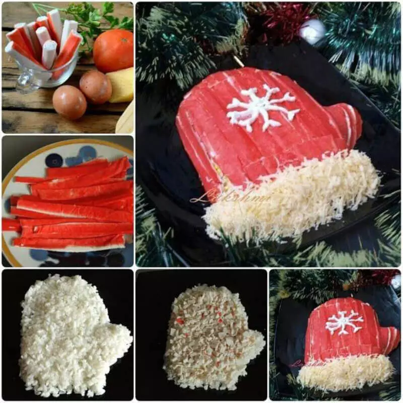 How to decorate a salad for new year and christmas 2853_25