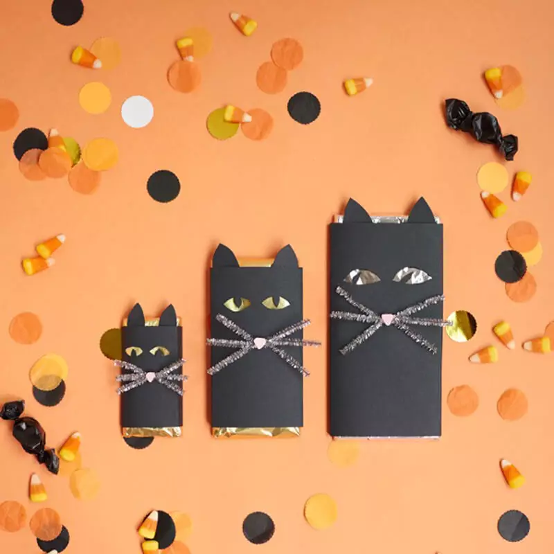 Chocolate Cat. Kuidas pakkida šokolaadi kassi vormis Halloweeni? 2881_7