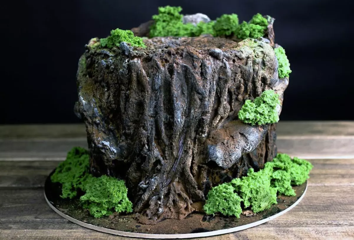 How to imitate moss on the cake?