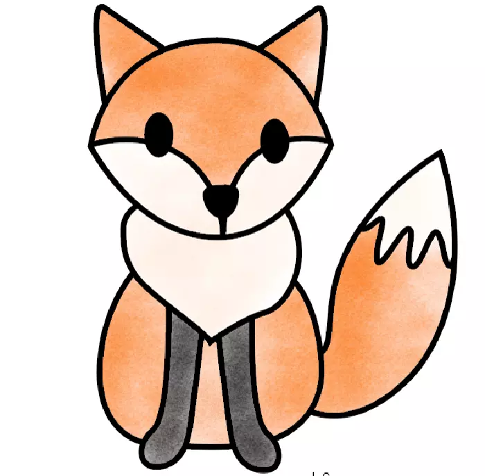 Fox drawing. How to draw a fox to a child with a pencil? 2958_12