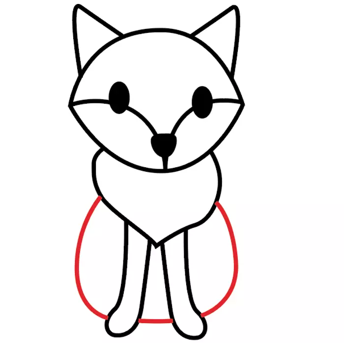 Fox desenho. Como desenhar uma raposa para uma criança com um lápis? 2958_8