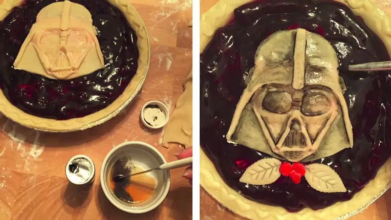 Bir tort necə bəzəyəcək? Star Wars Pie: Darth Vader və R2-D2 2963_6