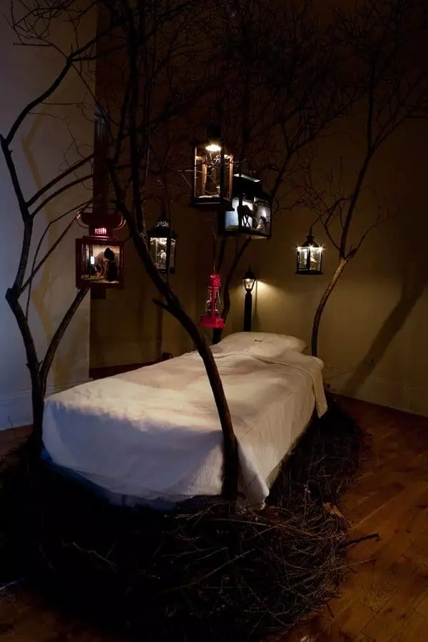 Træ i interiøret. Træ i soveværelset interiør: 20 luksus ideer og muligheder 2971_9