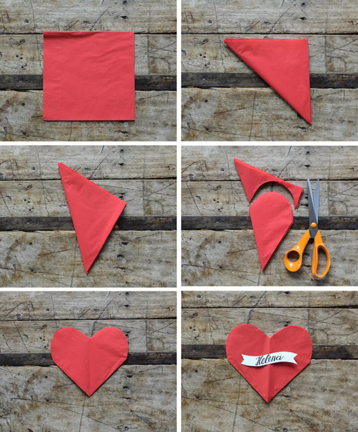 Καρδιά από χαρτοπετσέτες. Διακόσμηση του τραπεζιού για την Ημέρα του Αγίου Βαλεντίνου, Γάμος ή Ρομαντικό Δείπνο 2999_3