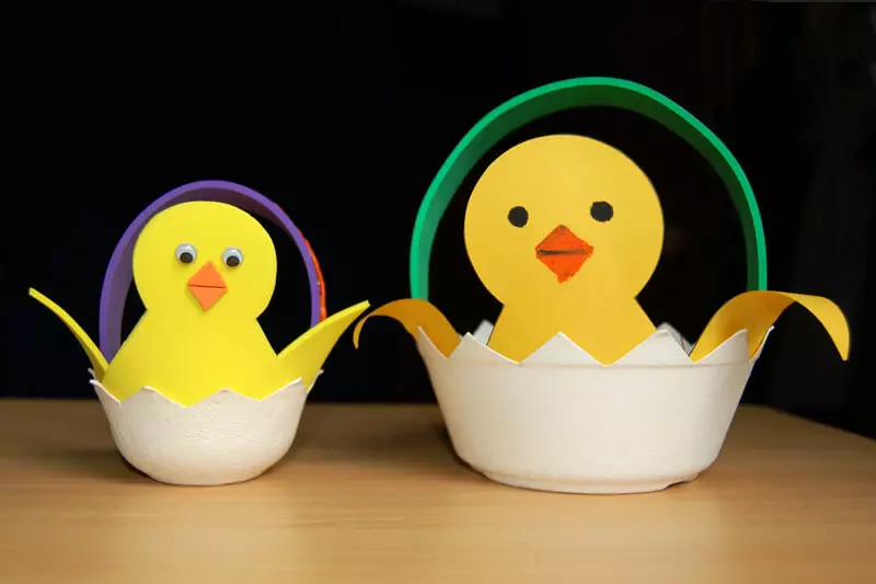復活節籃子為孩子做了自己。如何為複活節彩蛋製作籃子？ 3011_19