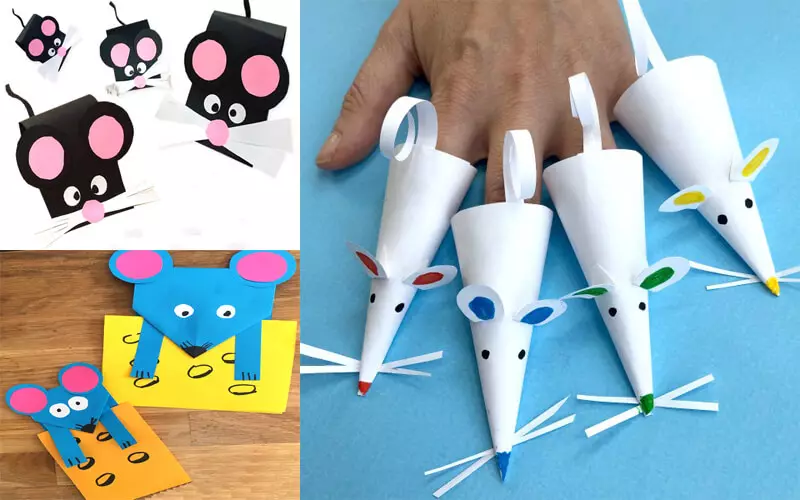 Souris de papier. Comment faire une souris avec vos propres mains? 3038_1