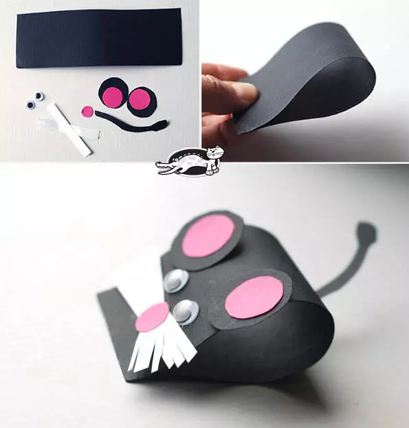 Souris de papier. Comment faire une souris avec vos propres mains? 3038_3