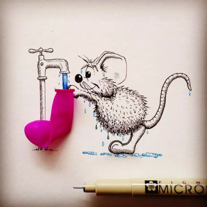 マウス描画珍しい鉛筆の絵 3107_10