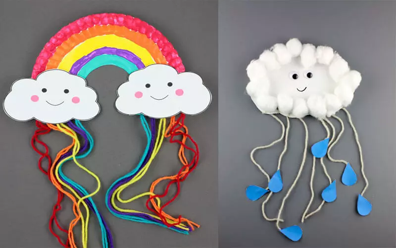 Kinderhandwerk: Regen, Regenbogen, Wolke, Tuchka Tun Sie es selbst 3136_1