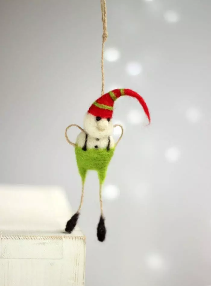 Artesania d'Any Nou de Felt: idees interessants, belles i originals 3139_22