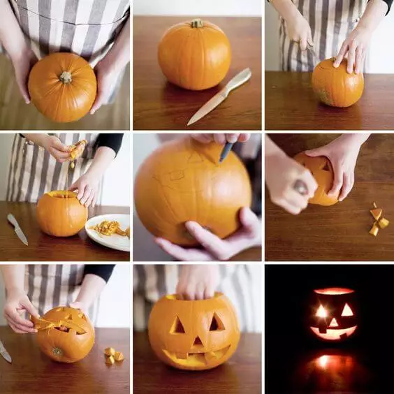 Ambachten út pumpkin. Ambachten út pumpkin op 'e ûnderwerp hjerst en Halloween 3166_11