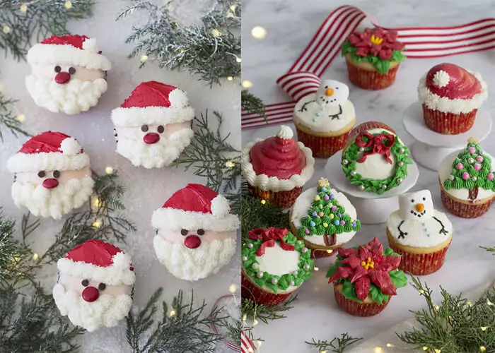 Hur vackert dekorera muffins för det nya året med egna händer? 318_1