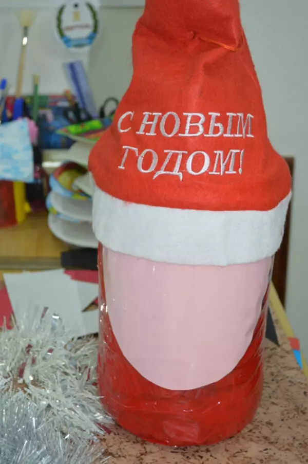 Жаңа жылға арналған бес литрлік пластикалық бөтелкедегі қолөнер 319_14