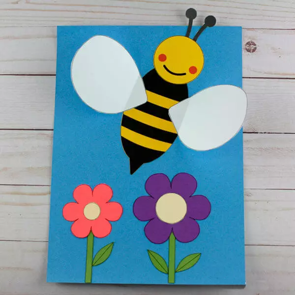 ฤดูร้อน Applique สำหรับเด็ก: ผึ้งกระดาษสี 3208_10