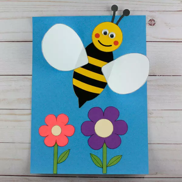 Aplicația de vară pentru copii: albină de hârtie colorată 3208_11