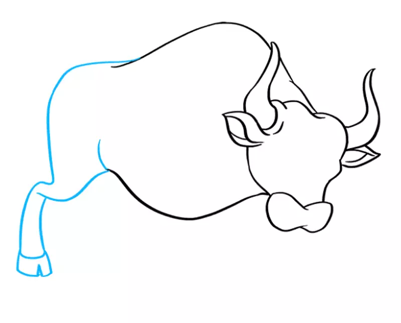 Stieren tekening. Hoe een stier te trekken met een potlood gefaseerd? 3219_6