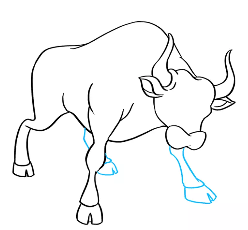 Crtanje bika. Kako crtati bika s olovkom u fazi? 3219_8