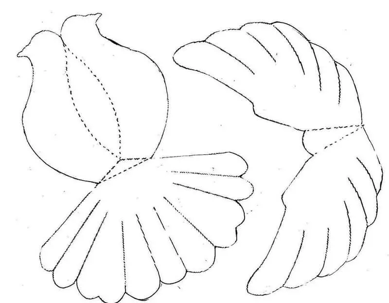 如何用你自己的手在紙上用紙張製作鴿子？ 3223_2