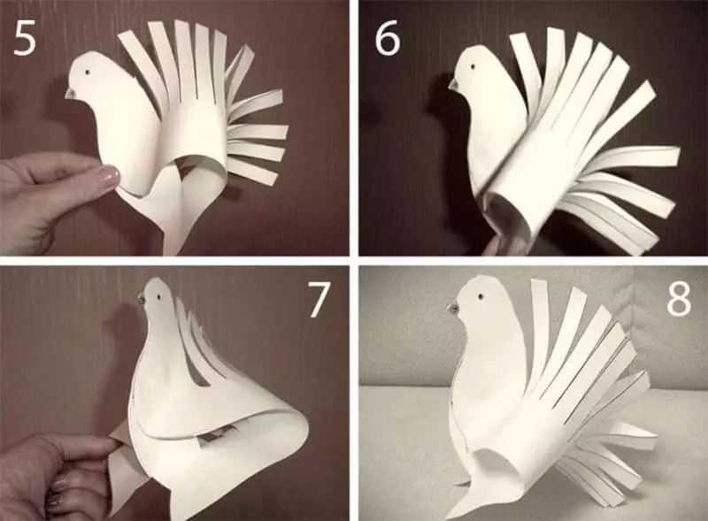 Kako narediti golobov iz papirja s svojimi rokami? 3223_9