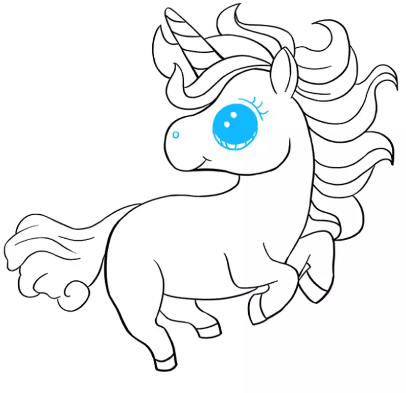 ຮູບແຕ້ມ unicorn. ວິທີການແຕ້ມ unicorn? 3233_10