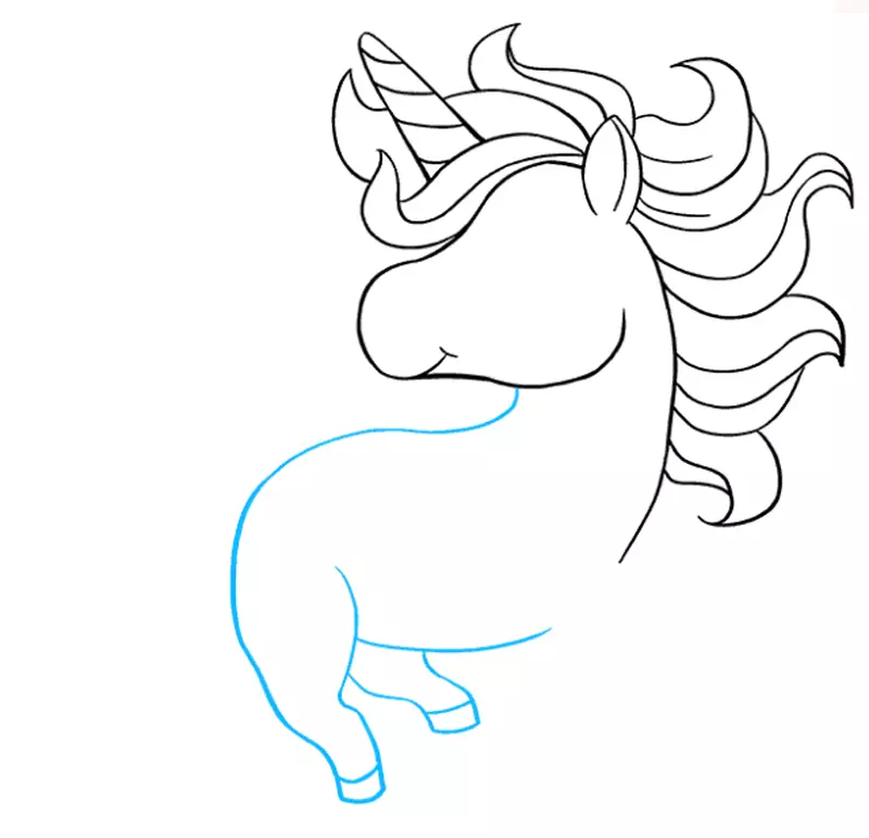 Unicorn crtež. Kako crtati jednorog? 3233_7