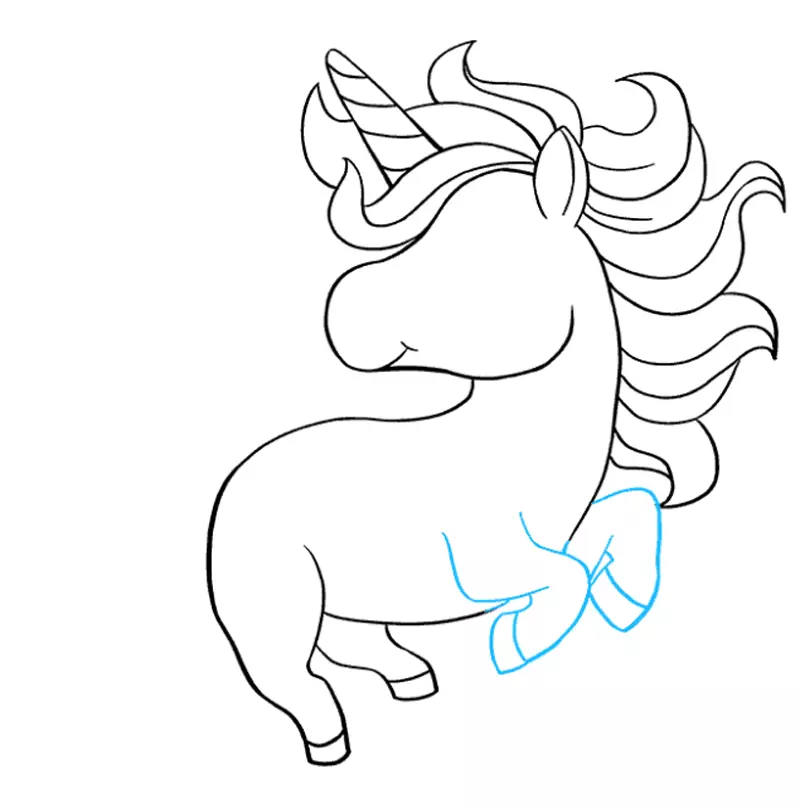 Unicorn-teckning. Hur man ritar en enhörning? 3233_8