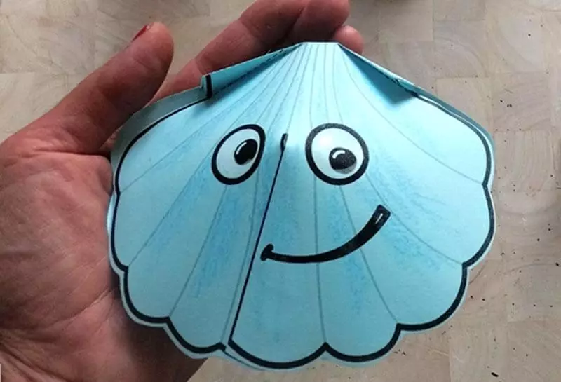 Coquille de papier. Comment faire une coquille de papier avec vos propres mains? 3257_5