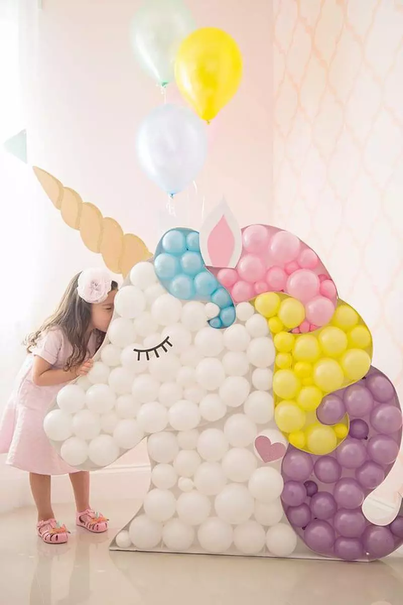 Scenario ulang tahun dengan gaya unicorn untuk anak perempuan 3262_9