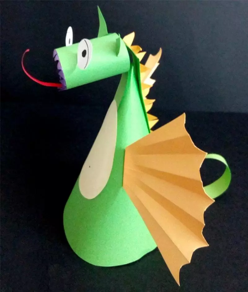Papier de dragon. Comment faire un dragon de papier avec vos propres mains? 3264_8