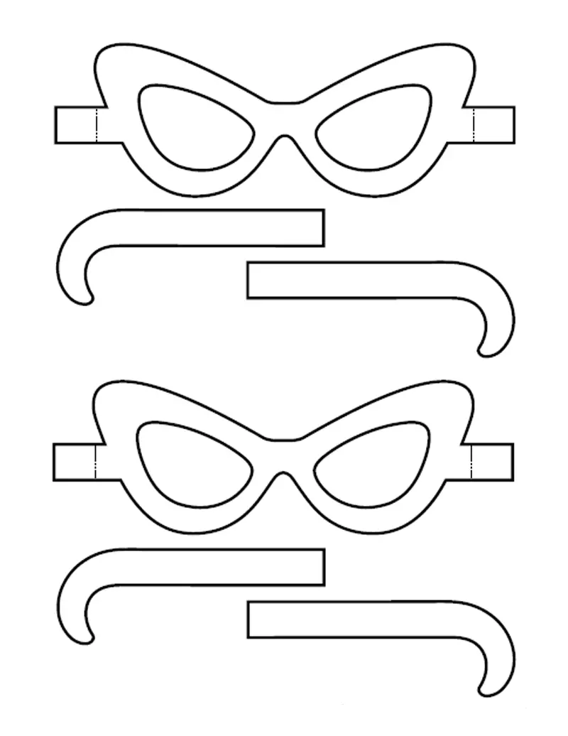 Papírové brýle (šablony). Jak udělat kousky papíru s vlastními rukama?