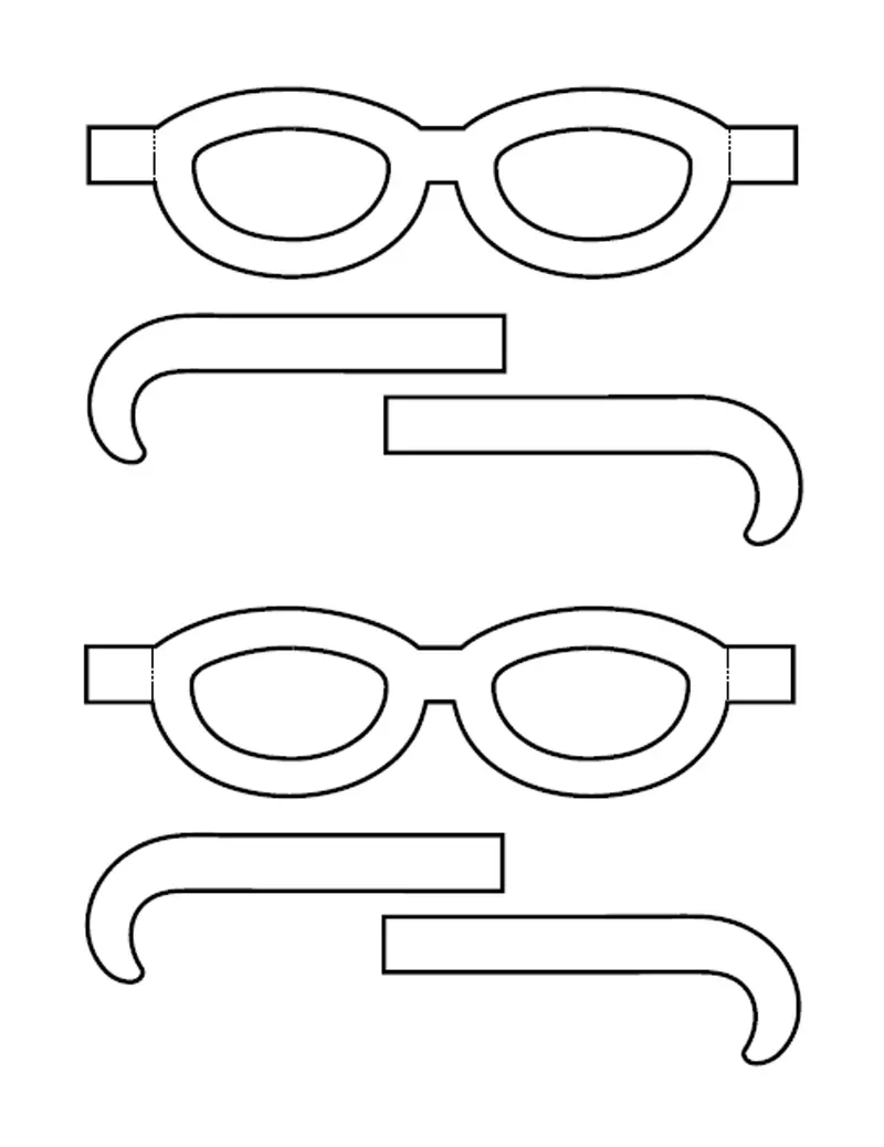 Pappersglasögon (mallar). Hur man gör bitar av papper med egna händer?