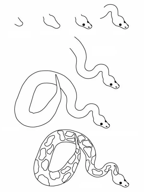 Jak narysować ołówek węża w etapach? 3288_13