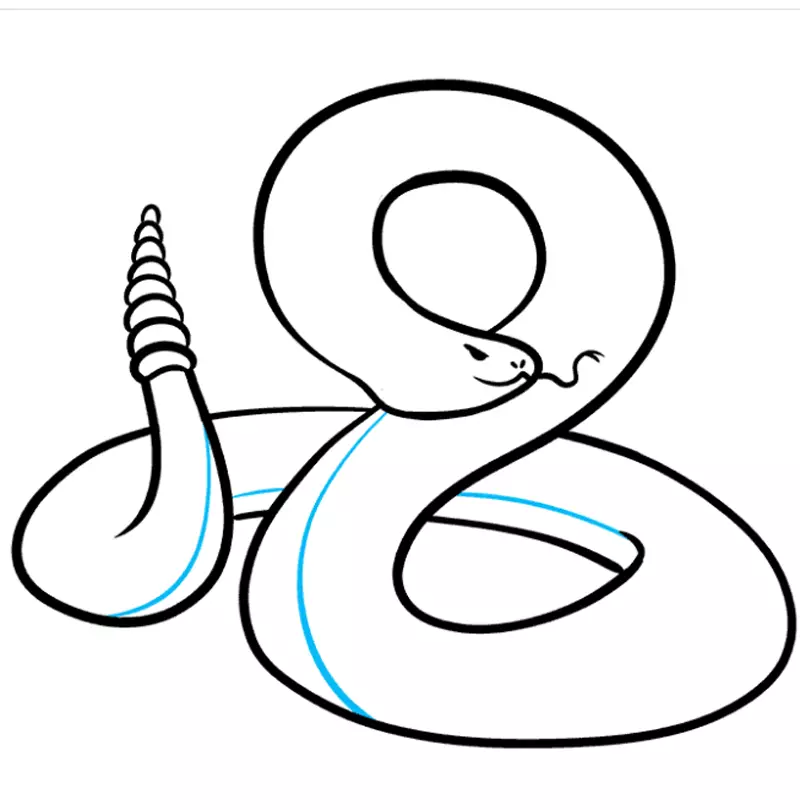 Come disegnare una matita di serpente in fasi? 3288_8