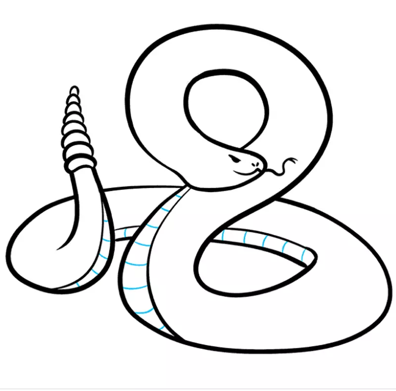Hvordan tegne en slange blyant i etapper? 3288_9