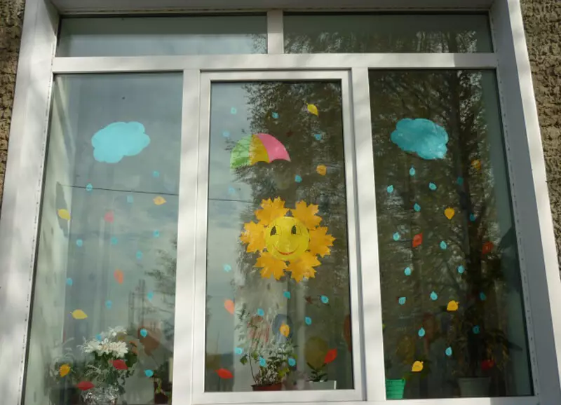 유치원과 학교에서 가을 휴가로 창을 꾸미는 방법은 무엇입니까? 3378_7