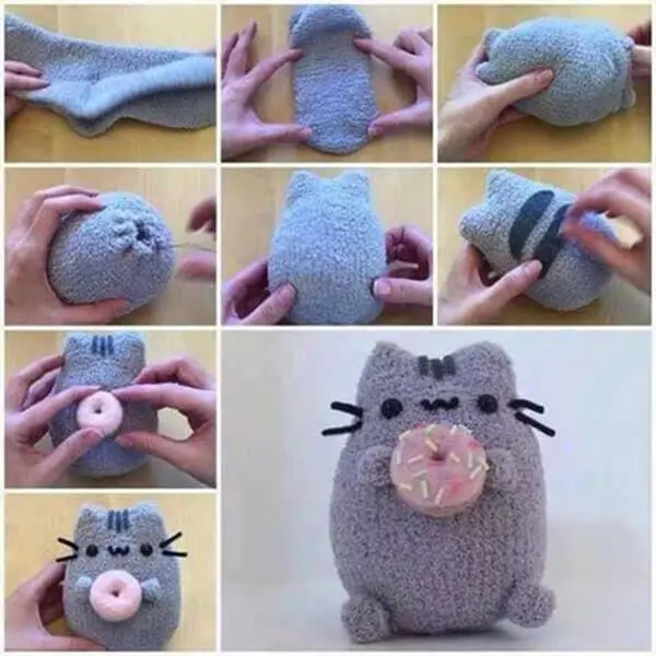 Котка чорап. Как да си направим котка от собствените си ръце? 3435_36