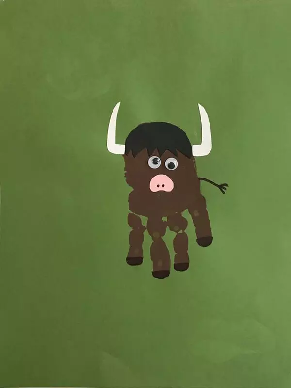 Bull drawing imprint. How to draw a bull for children? 3443_8