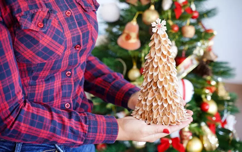 તમારા પોતાના હાથમાં સાથે પિસ્તા વૃક્ષ. કેવી રીતે ક્રિસમસ ટ્રી પિસ્તા બનાવવી?