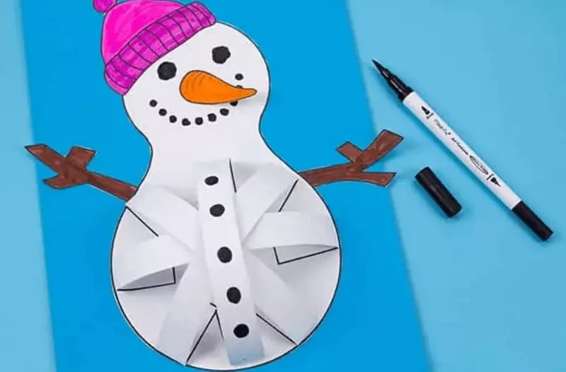 Volumetrysk Applique Snowman Paper 388_12