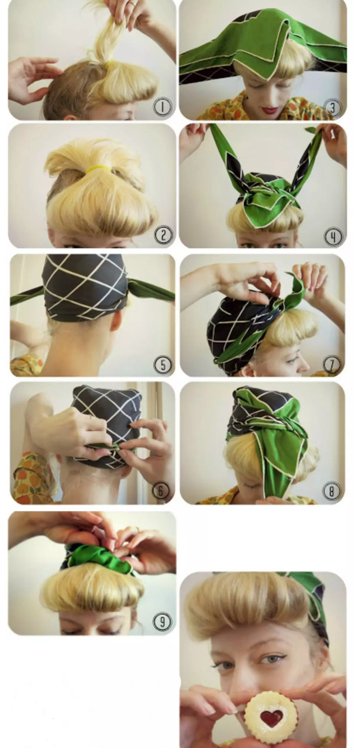 Como amarrar un pano na súa cabeza? Peiteados con bufanda na cabeza