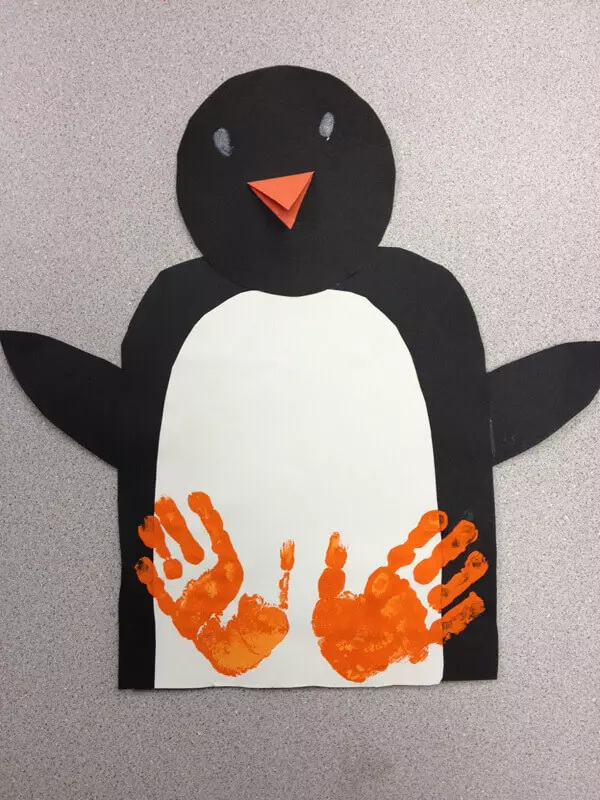 Applique tučniak z farebného papiera 409_6