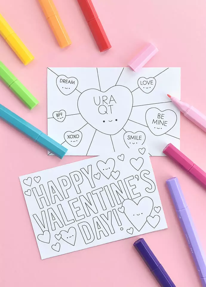Valentine Coloring. Hoe maak je Valentijn Doe het zelf? 421_8
