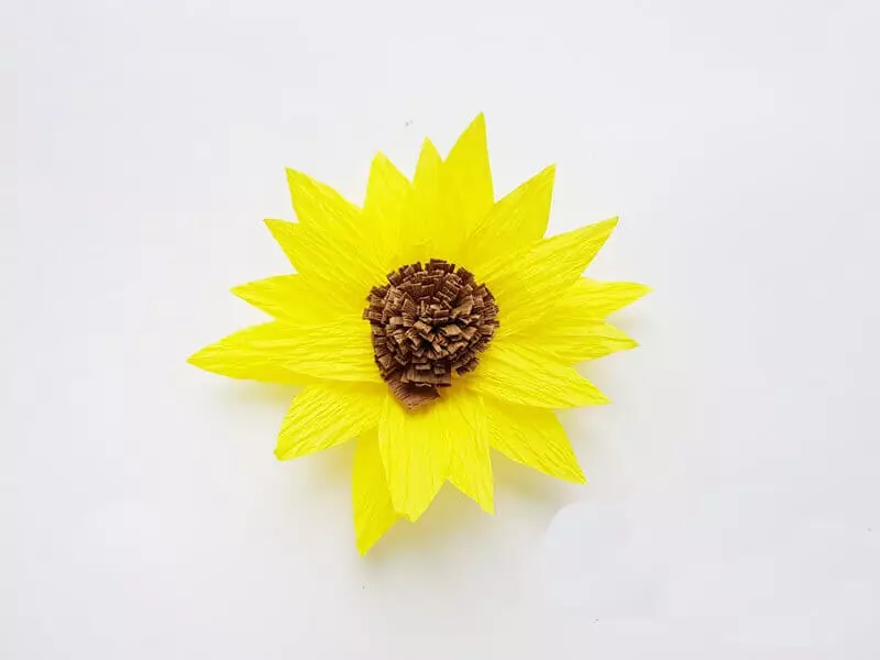 I-sunflower yenza ngokwakho. Ungazenza kanjani amajongilanga aqhamuke ephepheni elicwebezelayo? 454_14