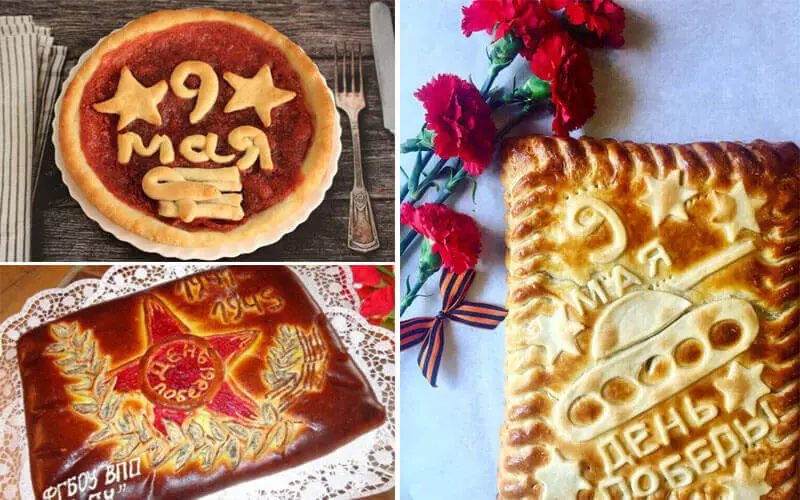 Pie on May 9th. Decoration of Pogs for Victory Day