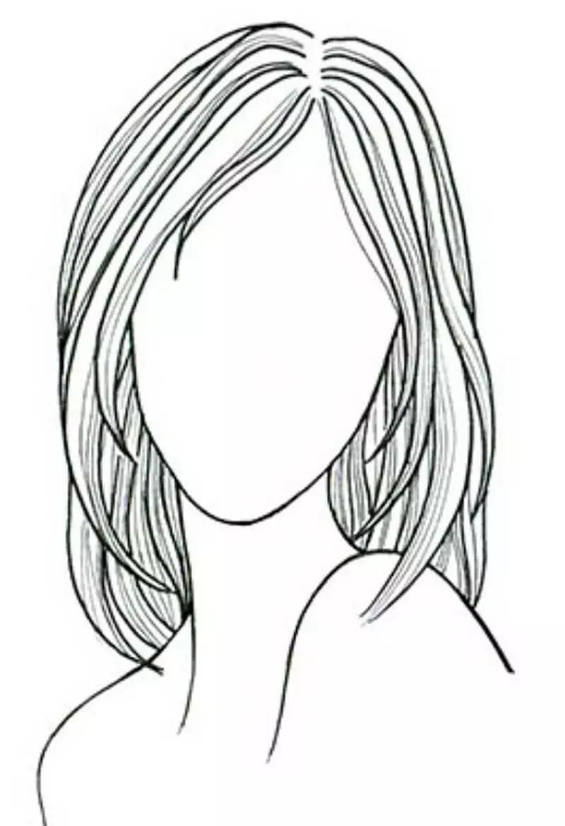 Female face pattern without eyes, lips and nose 486_19