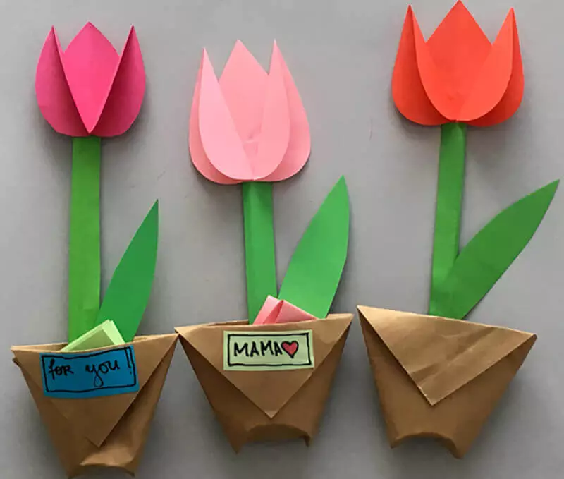 Tulpen machen es selbst: Die 10 einfachsten und schönsten Optionen (Meisterkurse) 496_5