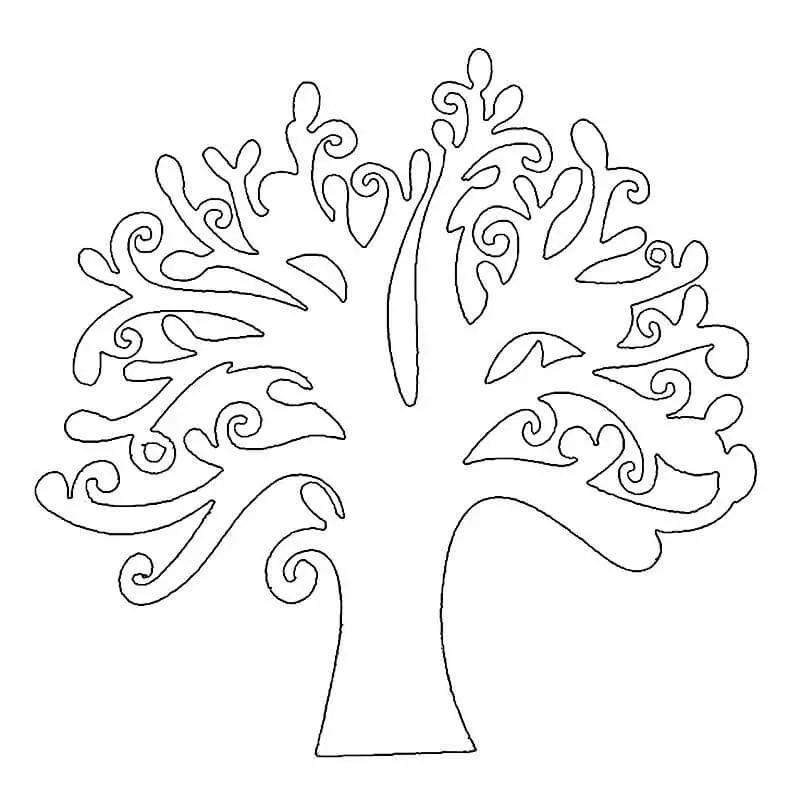 Schema van een mooie opengewerkte boom voor snijden 523_9