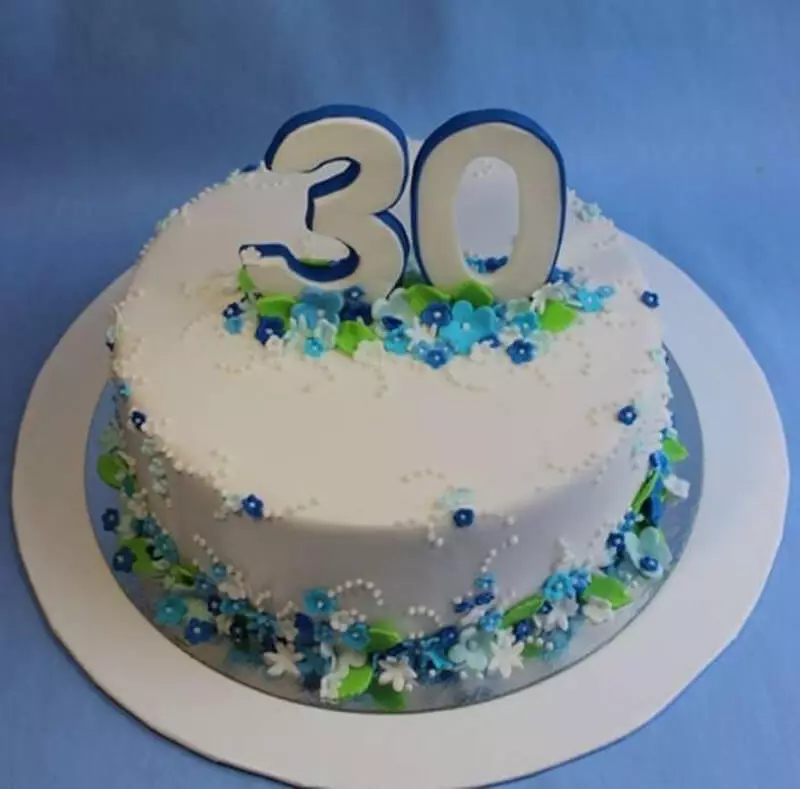 Bagaimana untuk menghiasi kek selama 30 tahun? 535_13
