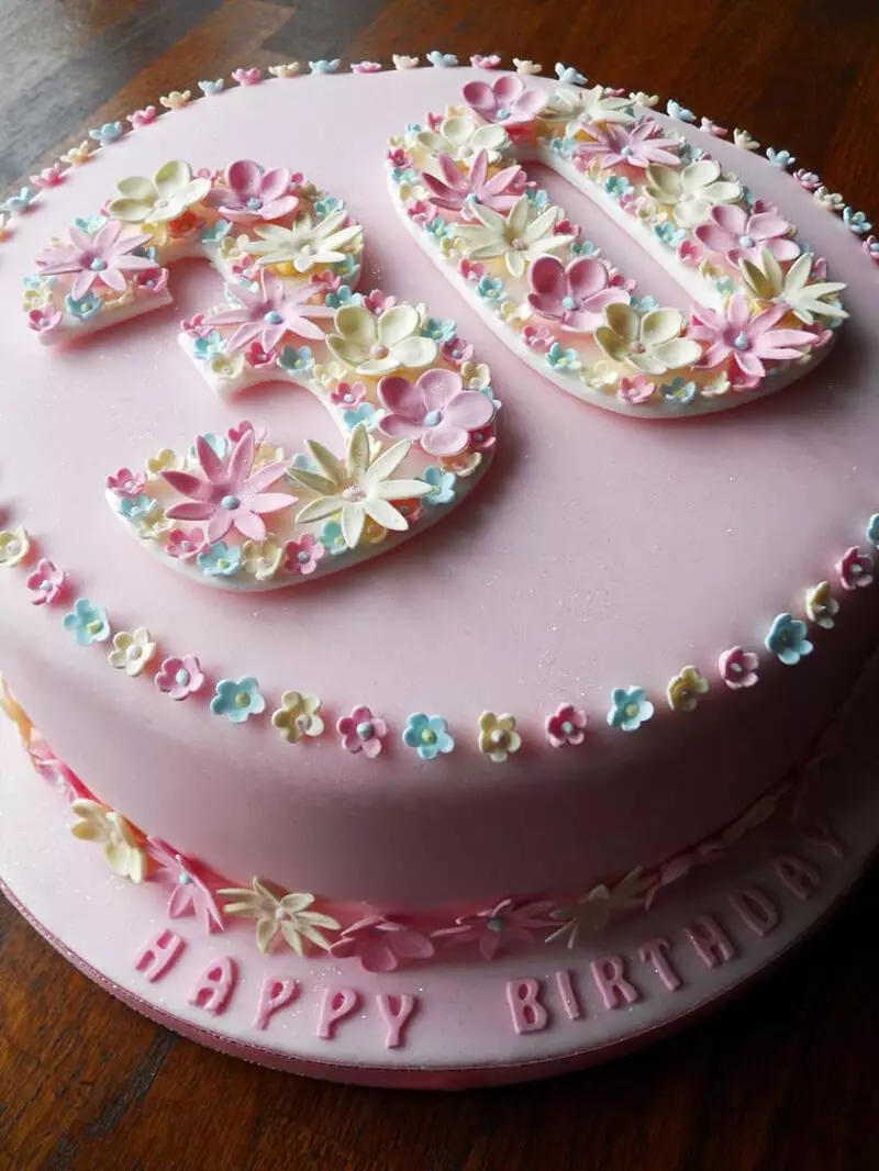 Bagaimana untuk menghiasi kek selama 30 tahun? 535_16