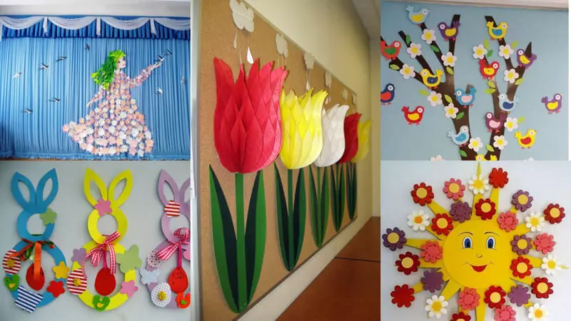 Como decorar un grupo en xardín de infancia sobre o tema da primavera? 578_1